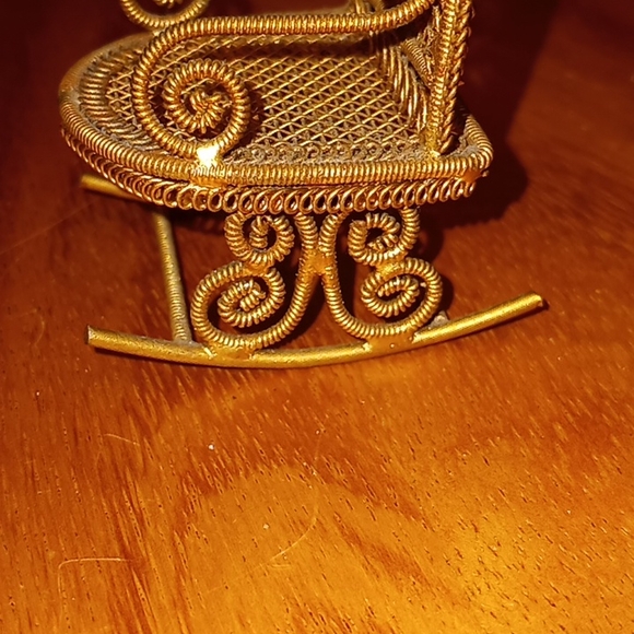 Toys | Wire Rocking Chair And Carriage House Doll Furniture Toy Cake ...